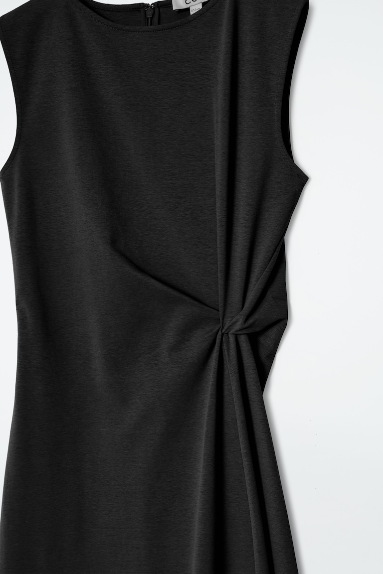 TWIST-DETAIL MIDI DRESS - BLACK | COS