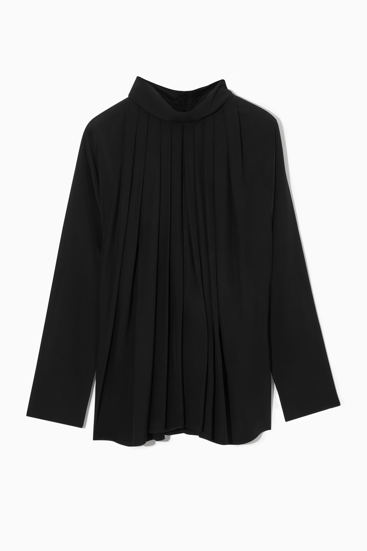 PLEATED BATWING BLOUSE - BLACK | COS