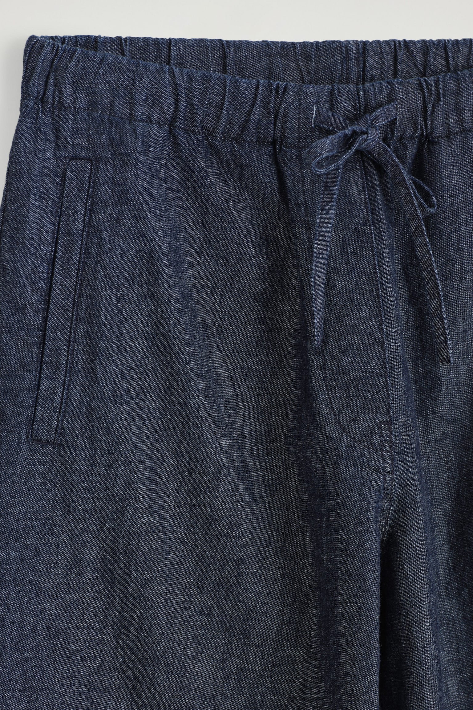 DENIM WIDE-LEG DRAWSTRING TROUSERS - INDIGO | COS GB
