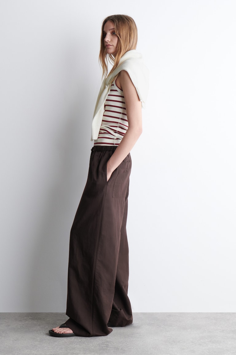 RIBBED TANK TOP - RED / WHITE / STRIPED | COS