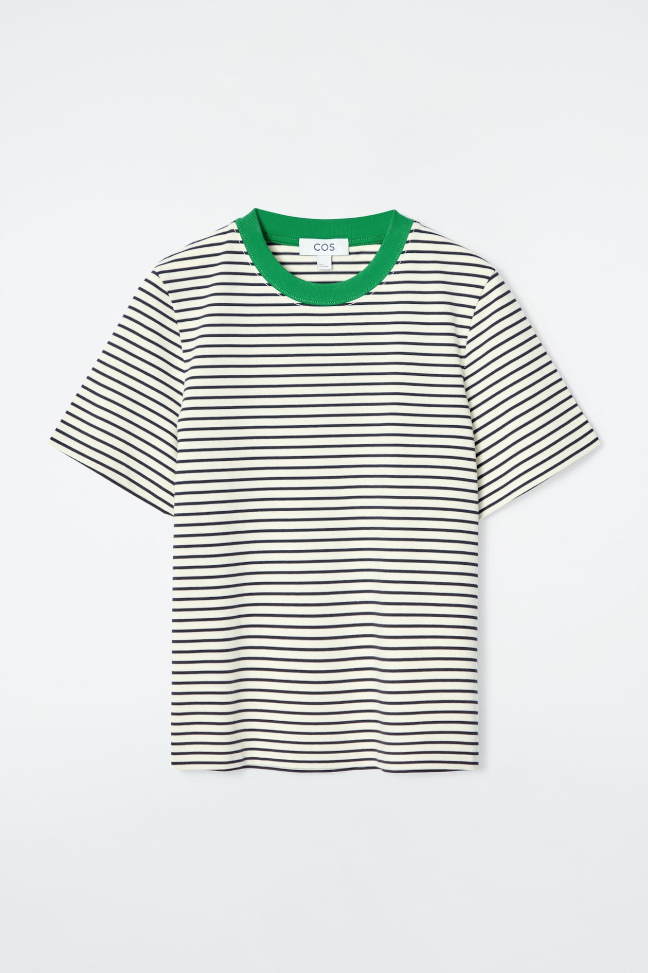 CLEAN CUT REGULAR T-SHIRT - BLACK / GREEN / STRIPED | COS NL