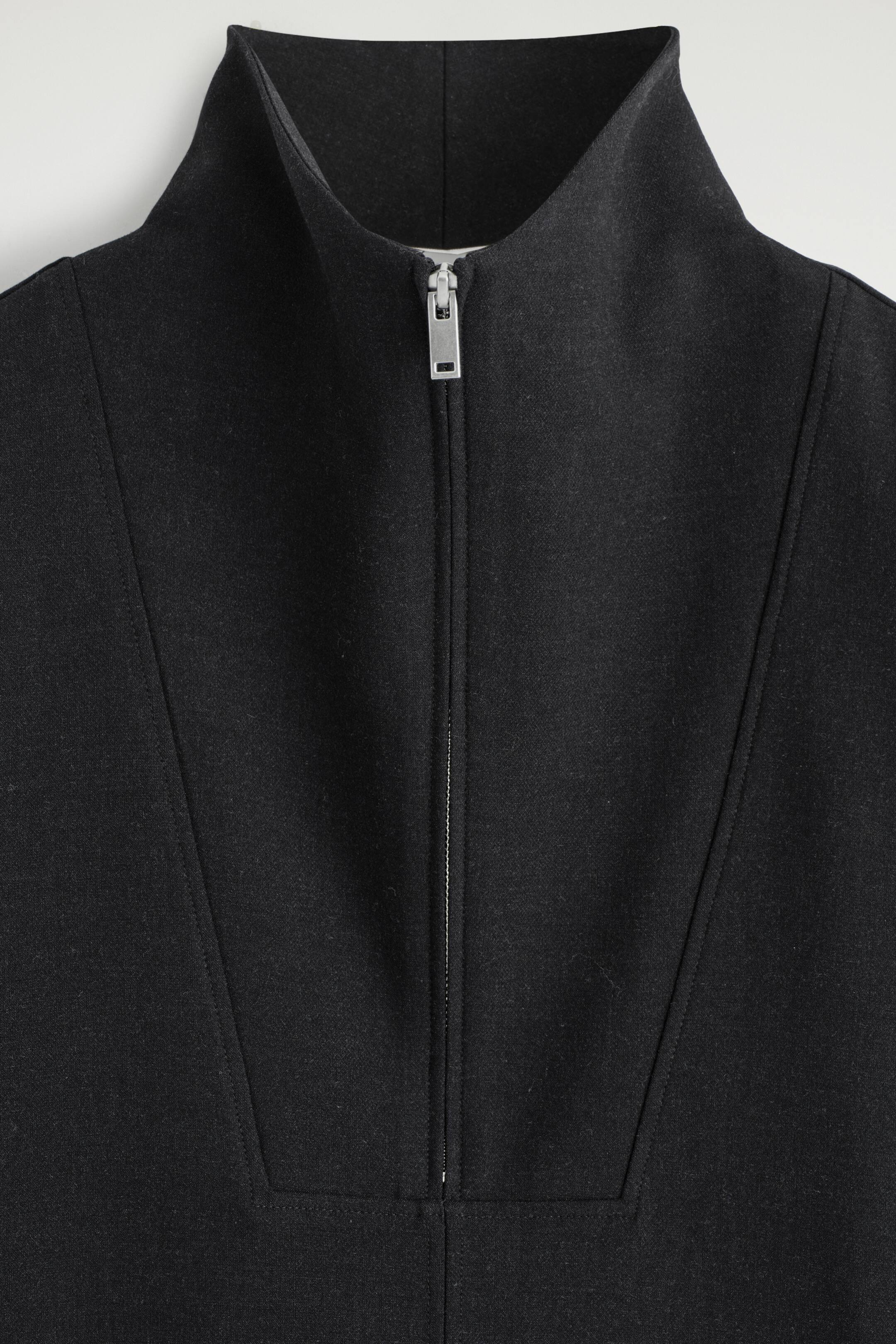 Women's CHARCOAL FUNNEL-NECK ZIP-UP TOP | H&M GB