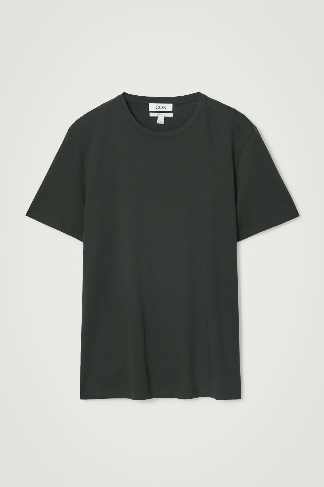 T-SHIRT REGULAR EN COTON - VERT FONCÉ | COS FR