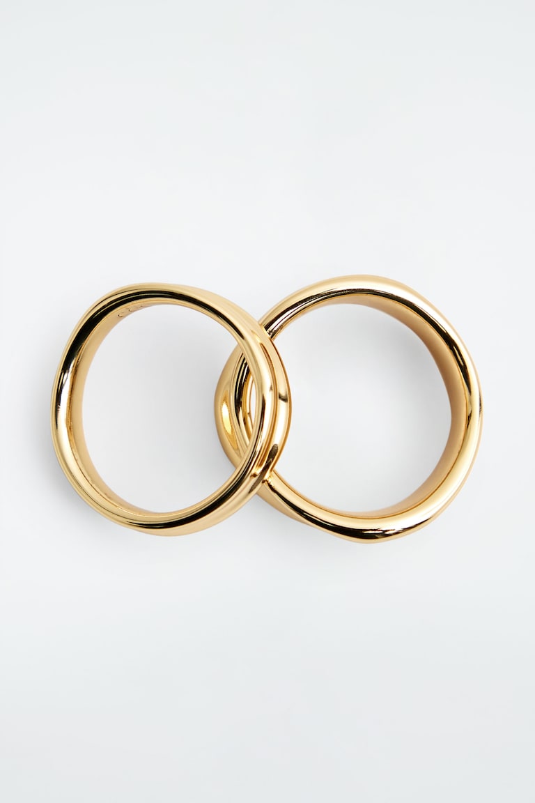 CURVED STACKING RINGS - GOLD | COS US