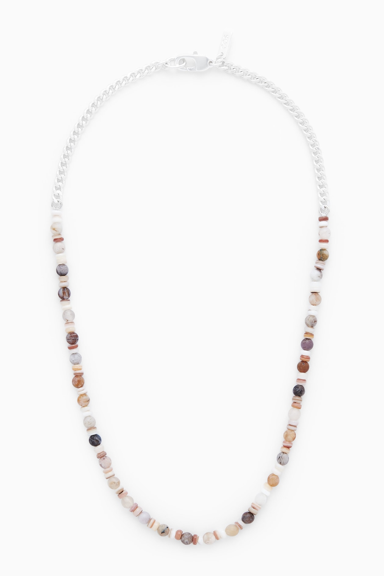 COLLIER COQUILLAGE ET PIERRES SEMI-PRÉCIEUSES - ARGENTÉ | COS
