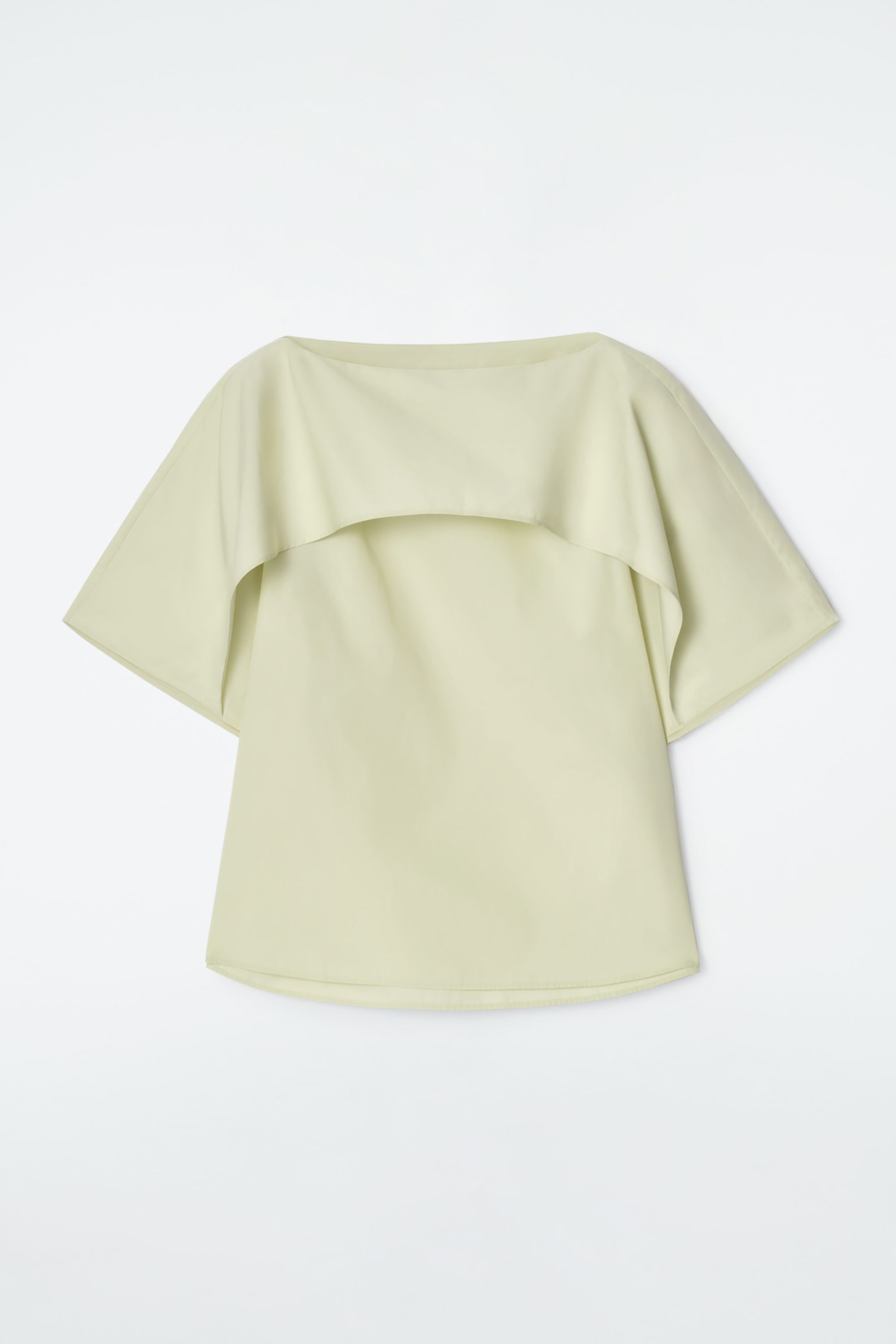 DRAPED COTTON TOP - LIGHT GREEN | COS GB
