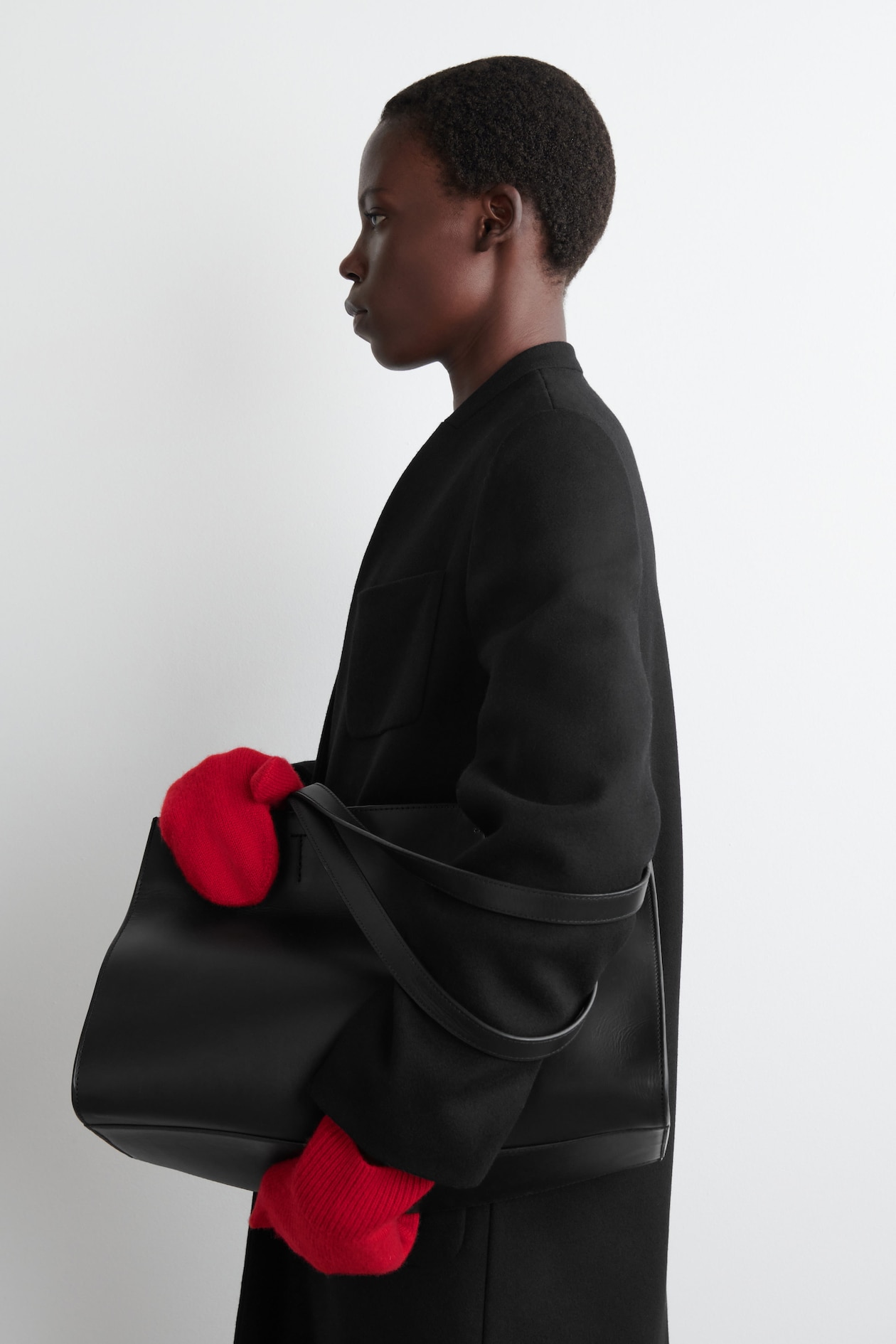 CASHMERE MITTENS - RED | COS