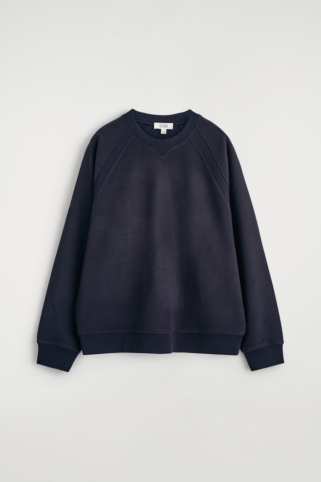 CORDUROY-JERSEY SWEATSHIRT - NAVY | COS GB