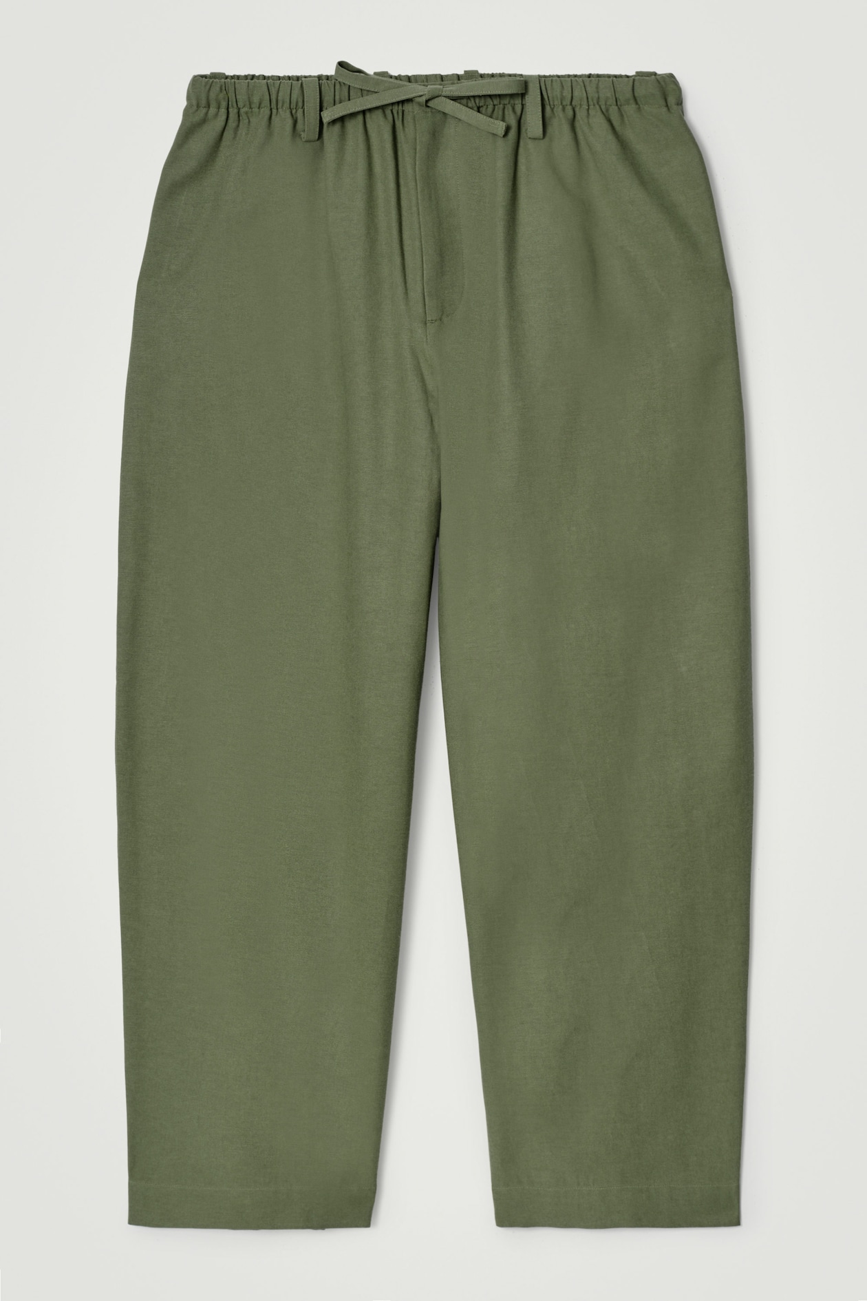 PANTALON BARREL TAILLE AJUSTABLE - KAKI | COS FR
