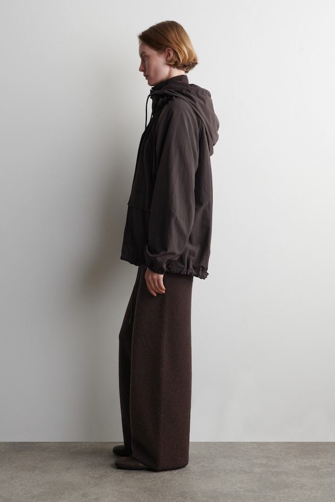 TECHNICAL HOODED PARKA JACKET - DARK BROWN | COS US