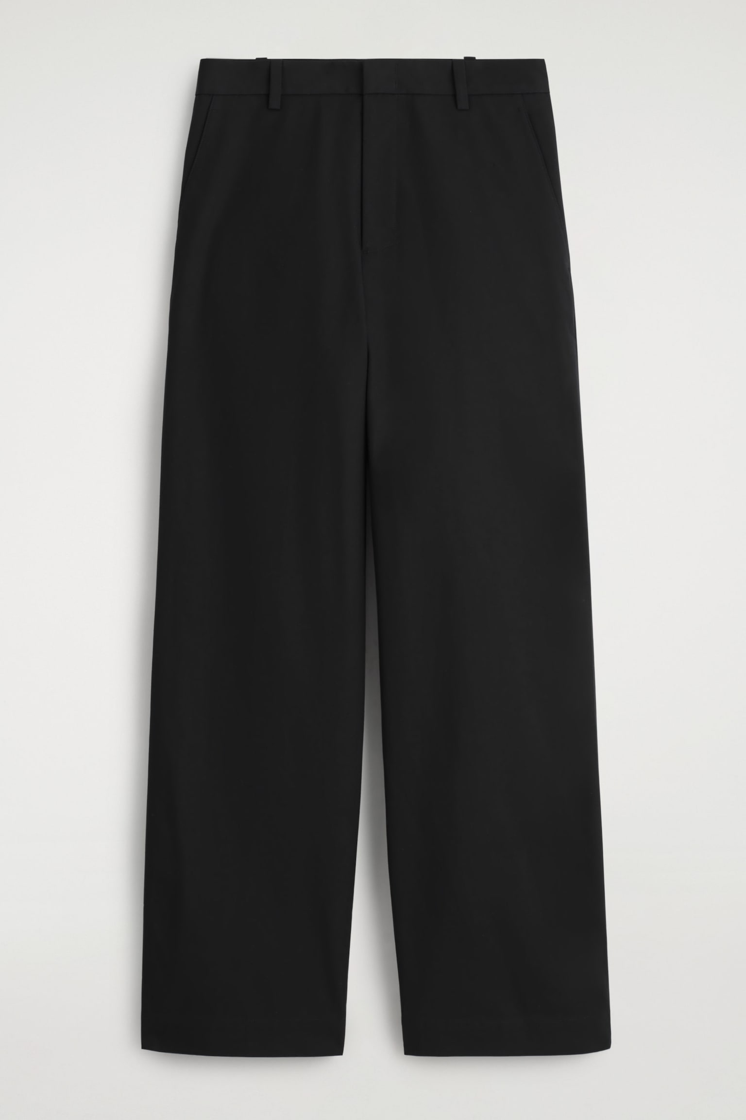 COTTON WIDE-LEG PANTS - BLACK | COS