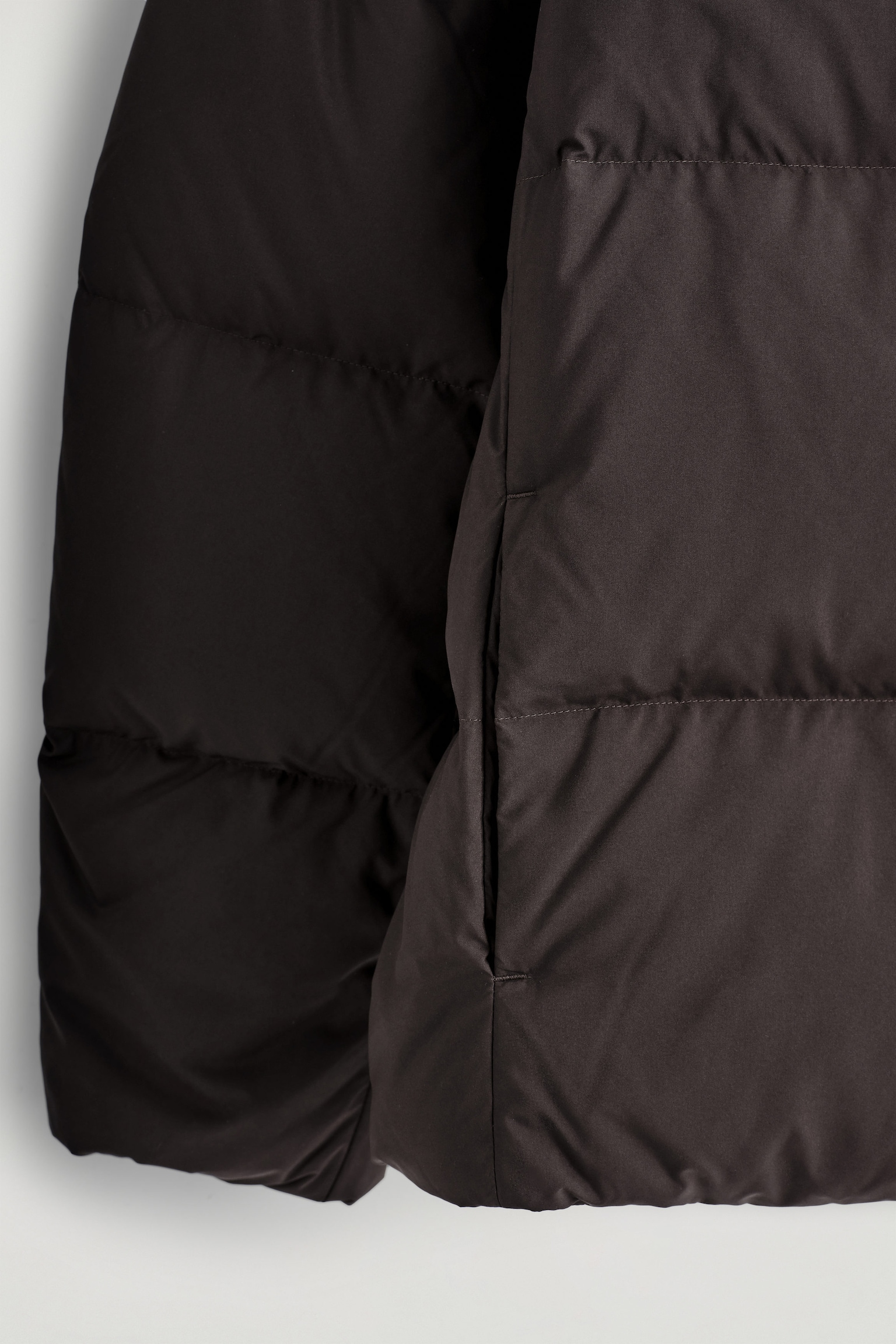 HOODED DOWN PUFFER JACKET - DARK BROWN | COS GB
