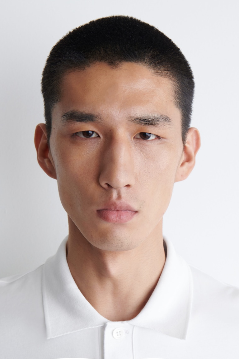 INTERLOCK COTTON POLO SHIRT - WHITE | COS