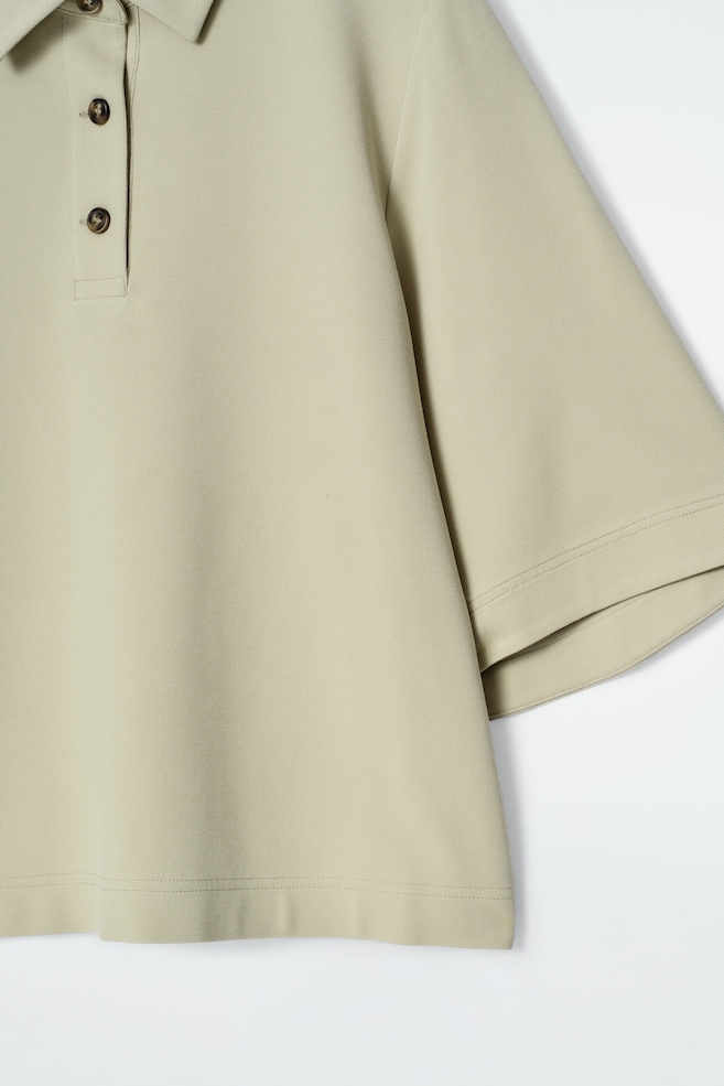 BOXY POLO SHIRT - LIGHT GREEN | COS
