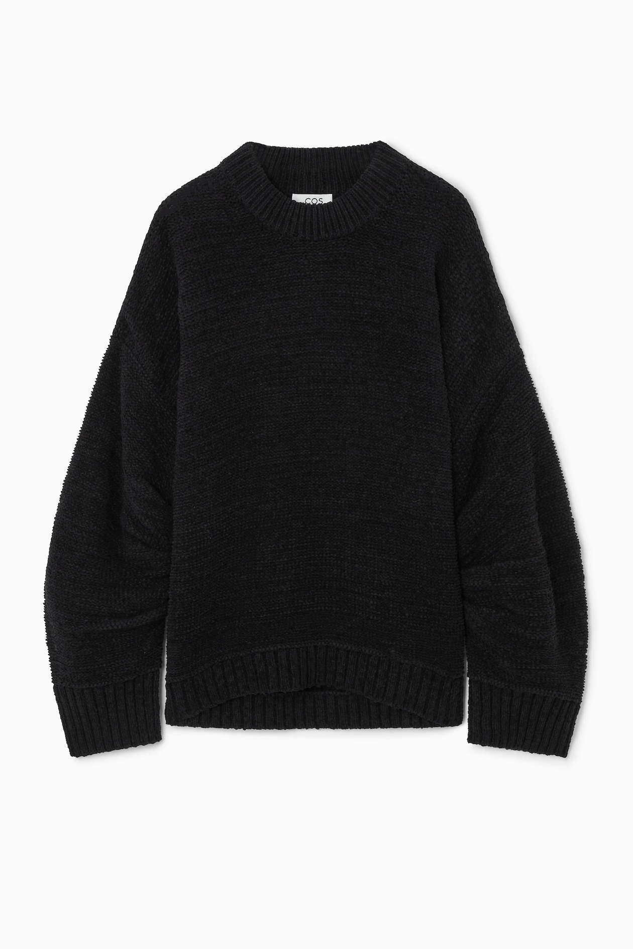 GATHERED-SLEEVE JUMPER - BLACK | COS