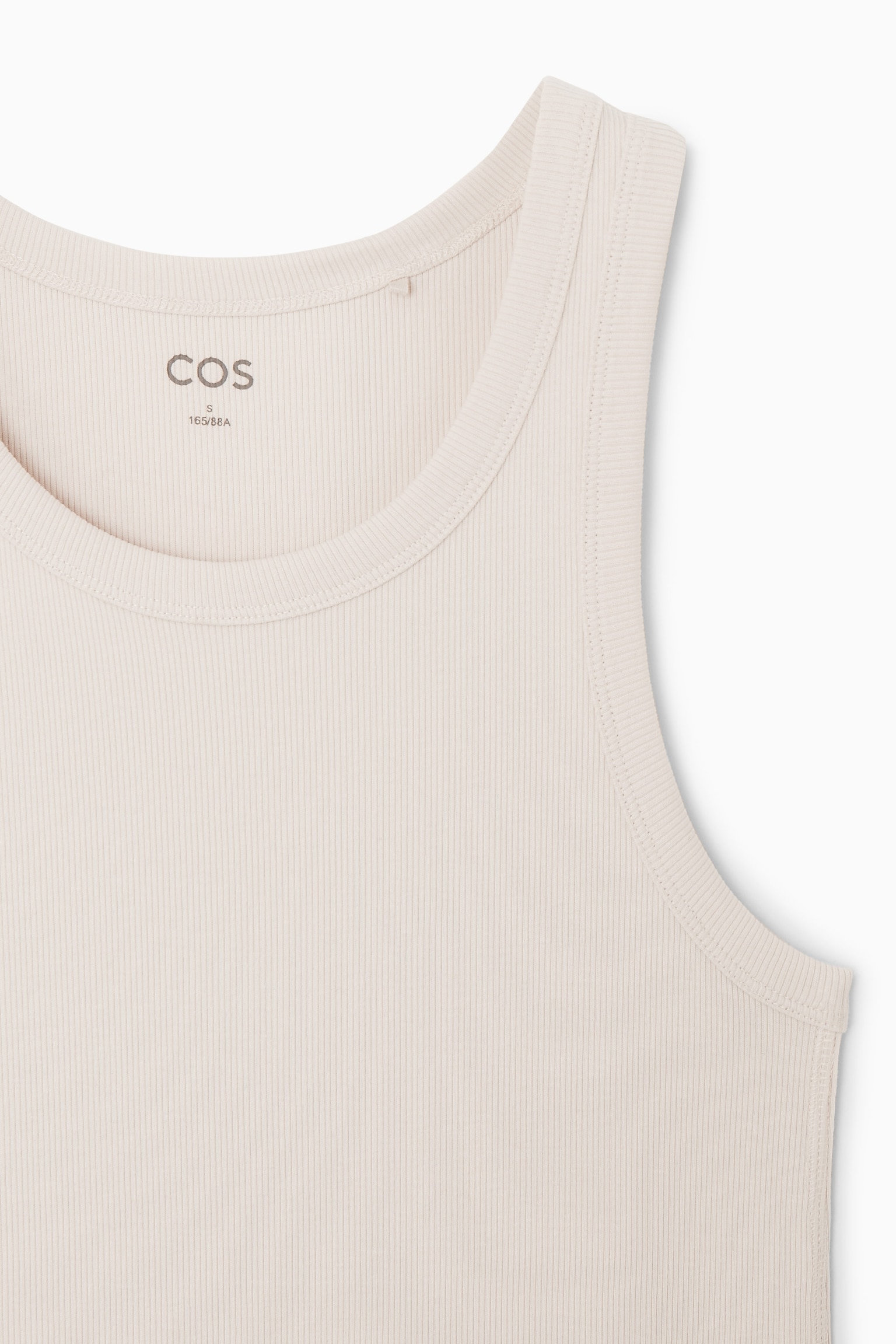 RIBBED TUBE DRESS - OFF-WHITE | COS