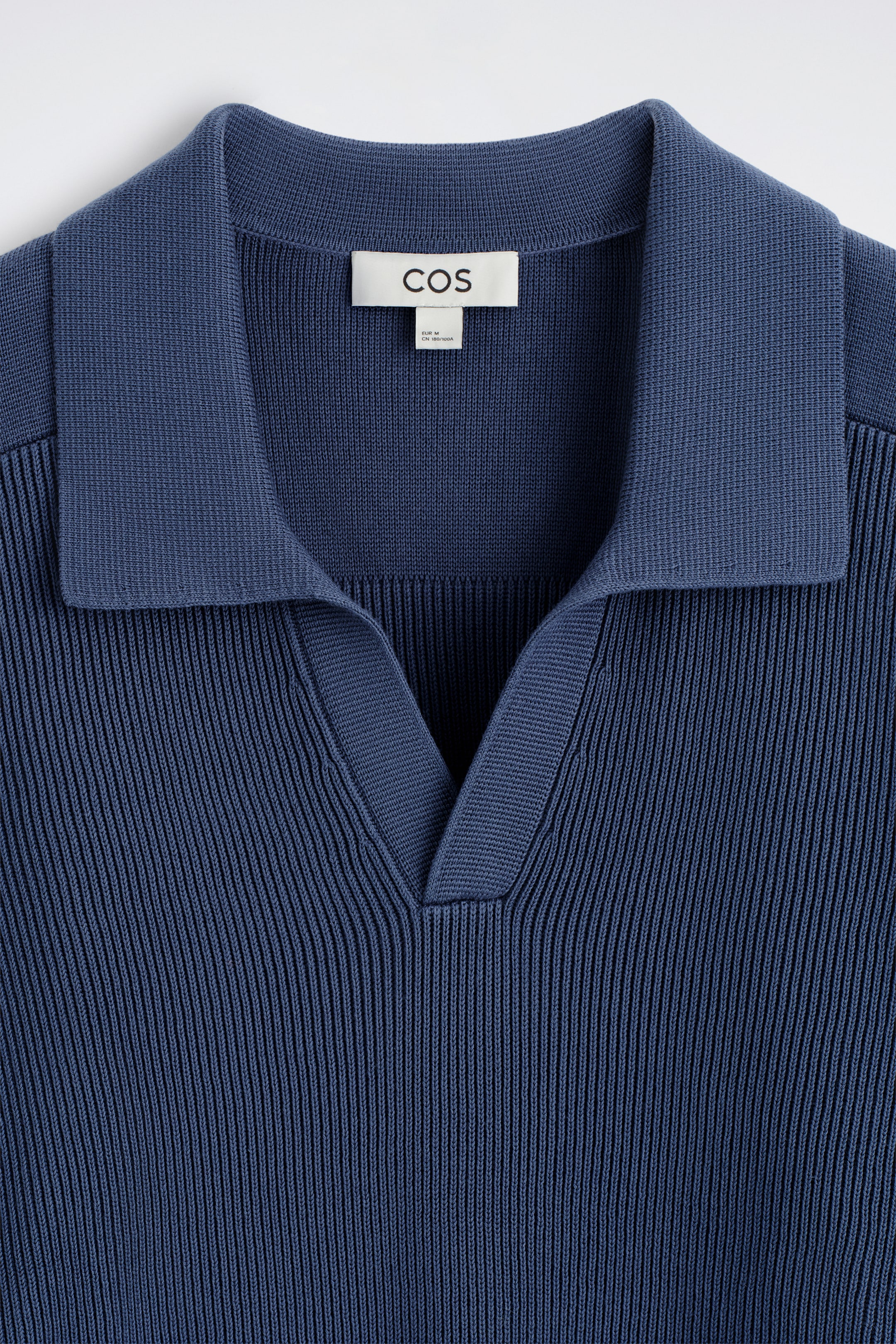 BAWEŁNIANY SWETER TYPU POLO - GRANATOWY - ON | H&M PL