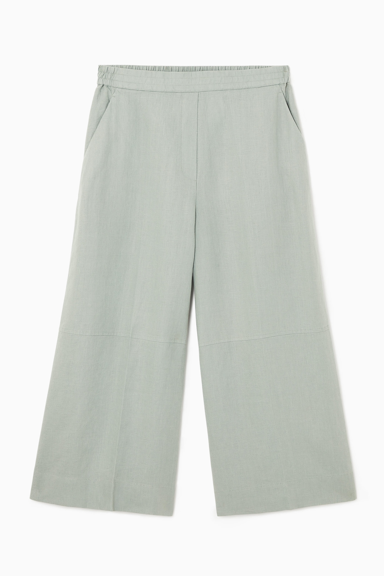 LINEN CULOTTES - LIGHT GREEN | COS